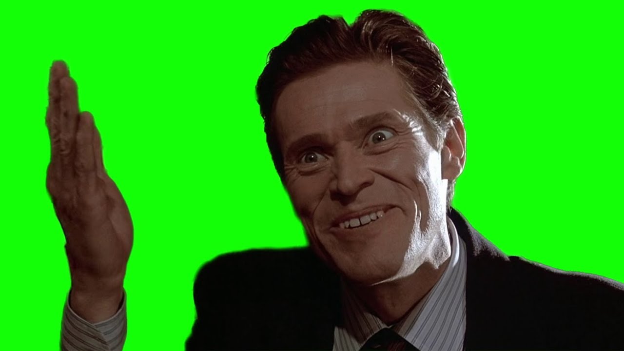 American Psycho Willem Dafoe green screen - YouTube