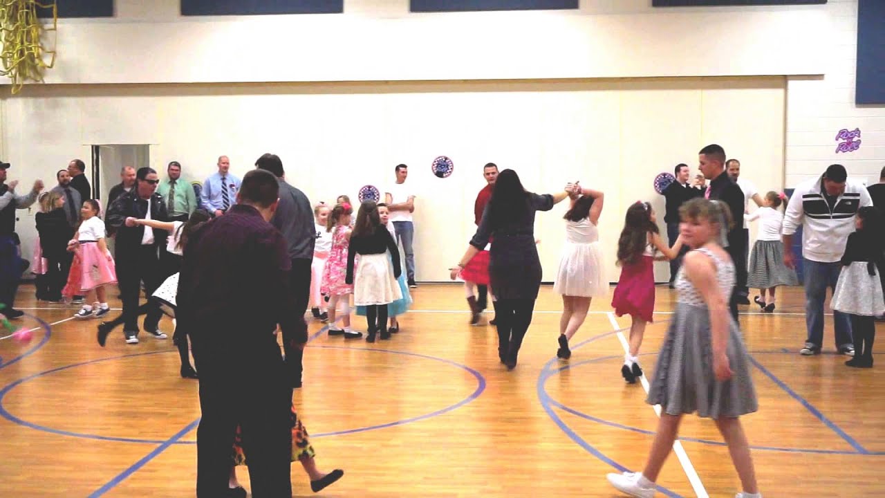 Daddy-Daughter Sock Hop at Buckeye Woods Elementary School - YouTube
