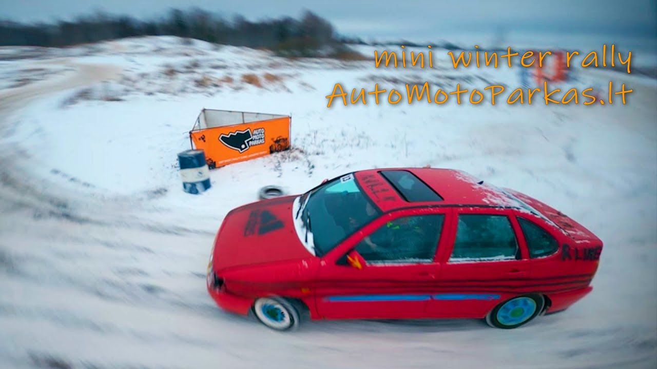 mini winter rally event in AutoMotoParkas.lt - YouTube