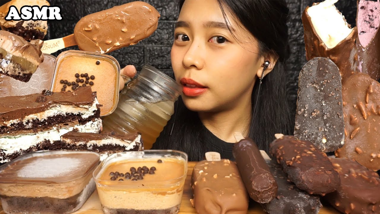 ASMR Chocolate ICE CREAM Bars PARTY & FROZEN Dessert Box CAKE ...