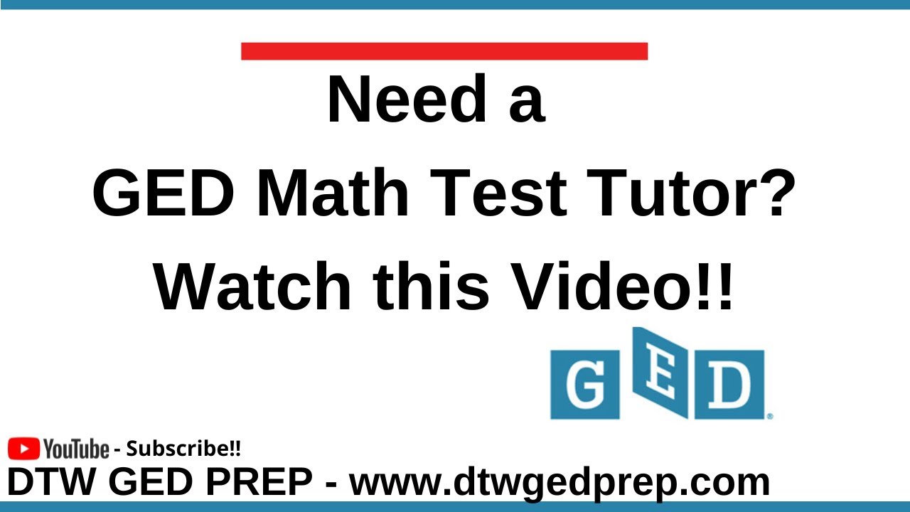 GED Math Test Tutor 2023 - YouTube