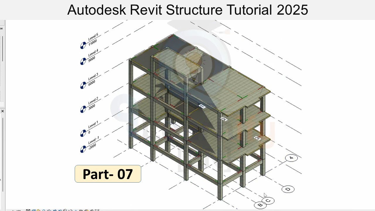 7. Autodesk Revit Structure Tutorial 2025 - how to draw roof terrace in ...