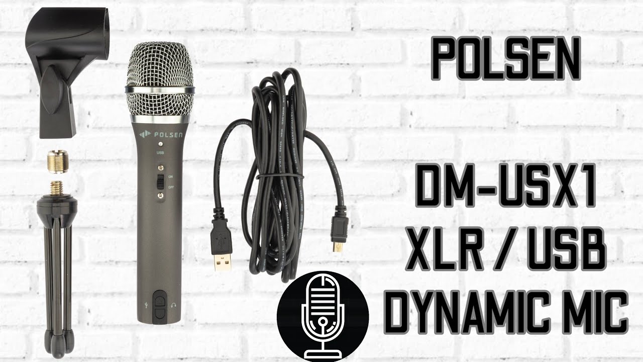 Polsen DM-USX1 - Dynamic Supercardioid XLR & USB Microphone - Test ...