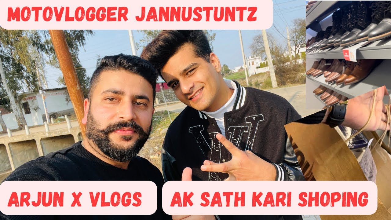 @Motovloggerjannustunts @ARJUNXVLOGS jannustuntz aur arjun x vlogs ke sath kari shopping😀😀👖👕 ...