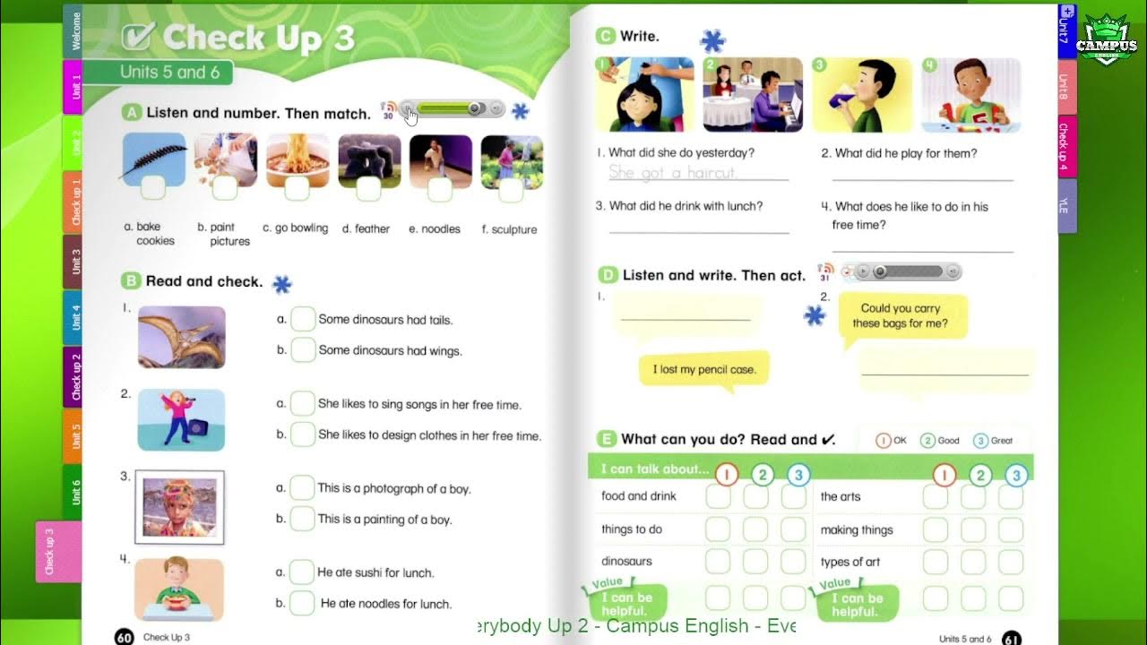 Everybody Up 4 - Check Up 3 - Units 5 and 6 - YouTube