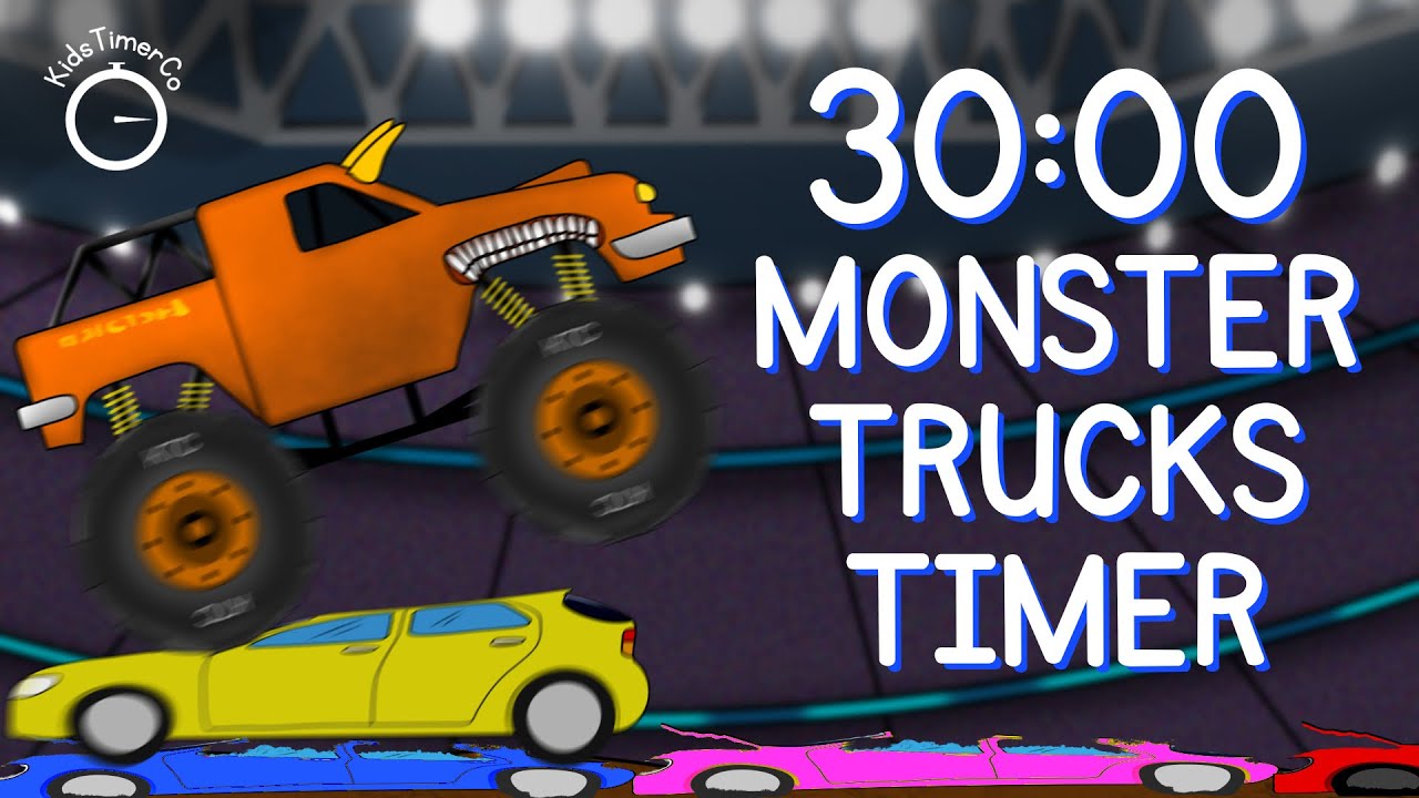 30 Minute Monster Truck Timer - Kids Visual Timer - YouTube
