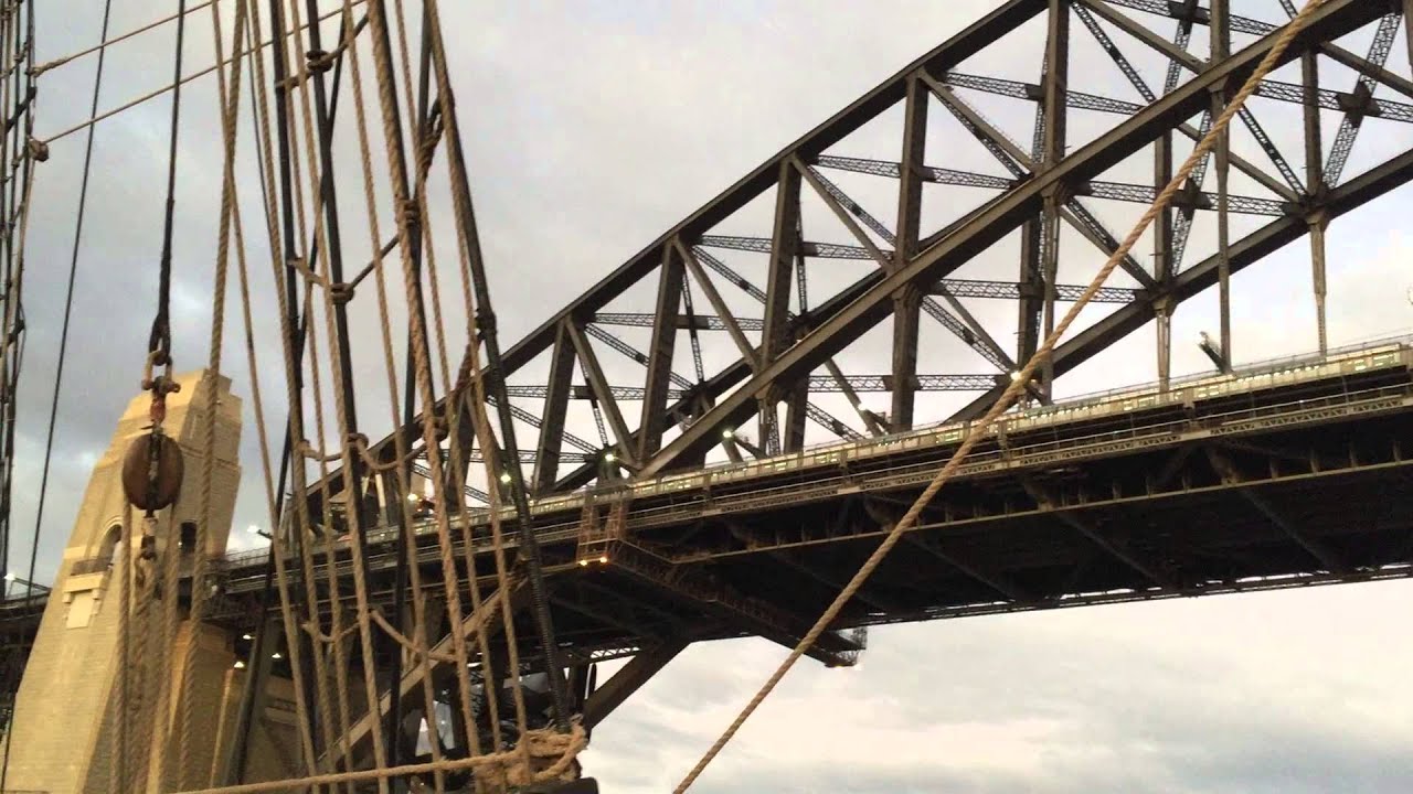 SYDNEY HARBOUR BRIDGE TRAIN PASSING UNDER THE BRIDGE VIEW - YouTube