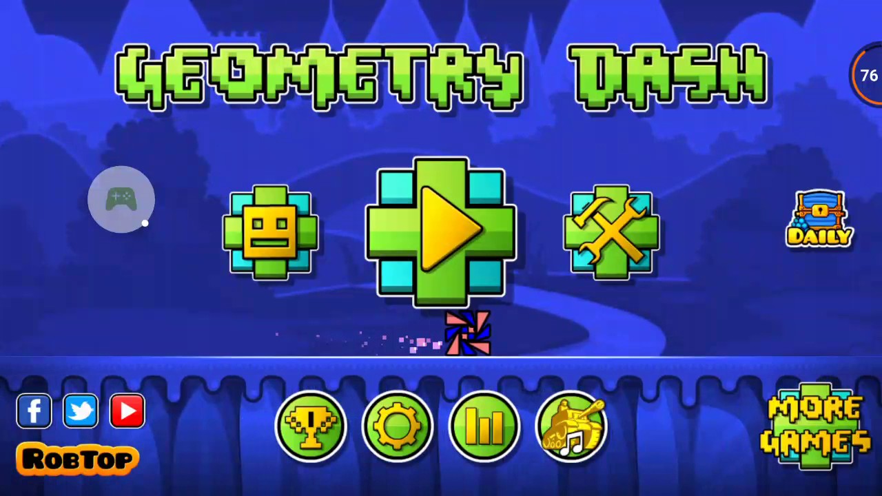 Geomerty dash 2.1 gameplay#1 with hacks - YouTube