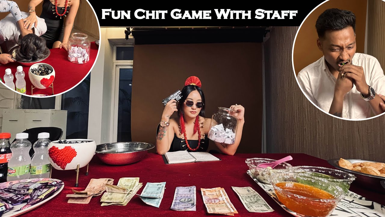 Fun Chit Game With Staff | Fun Chit Game Vlog | Naga Vlog Girl - YouTube