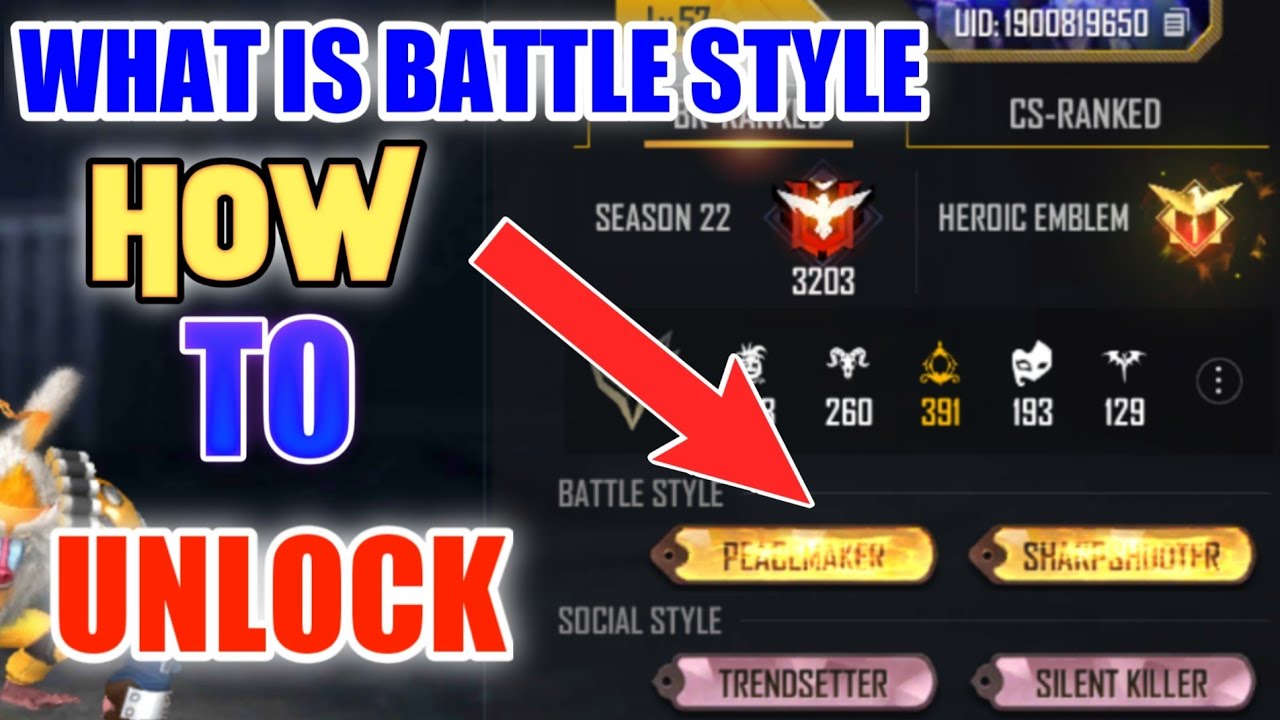 What is Battle style and social style free fire | How to unlock all ...