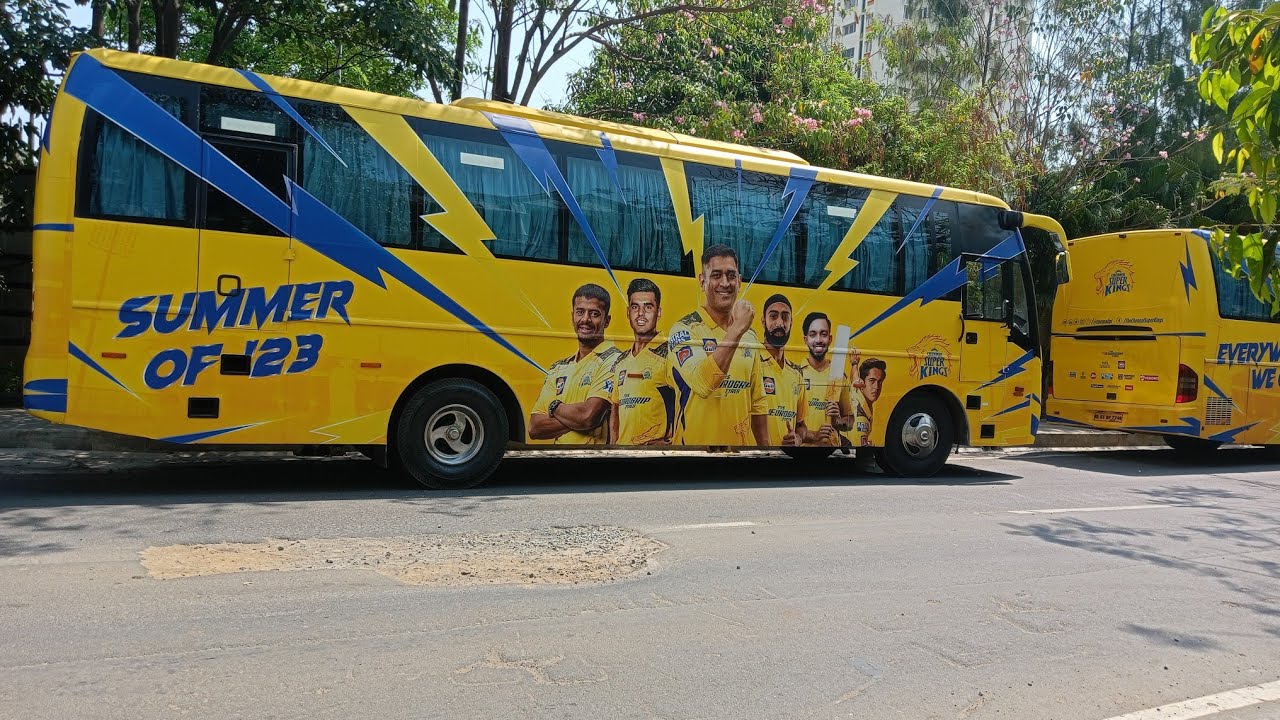 #chennai super King#chennai super King players,CSK players,CSK bus ...