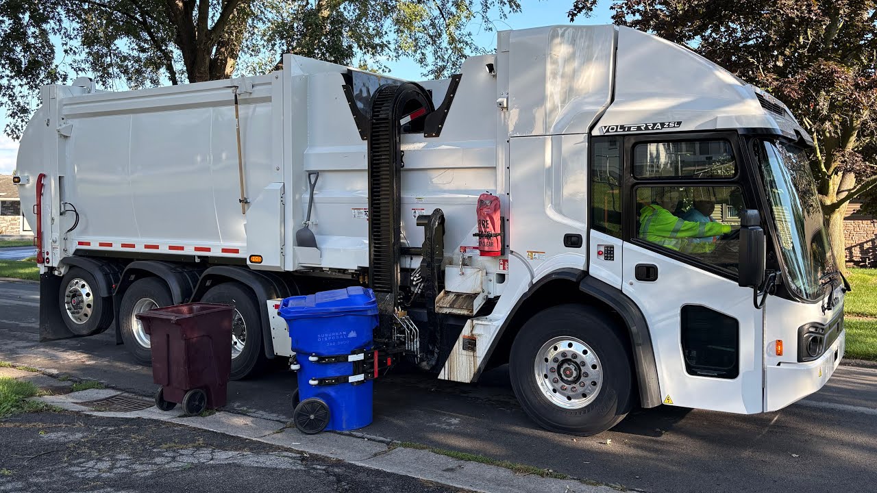 All Electric Garbage Truck! Volterra ZSL Garbage Truck In Action! - YouTube
