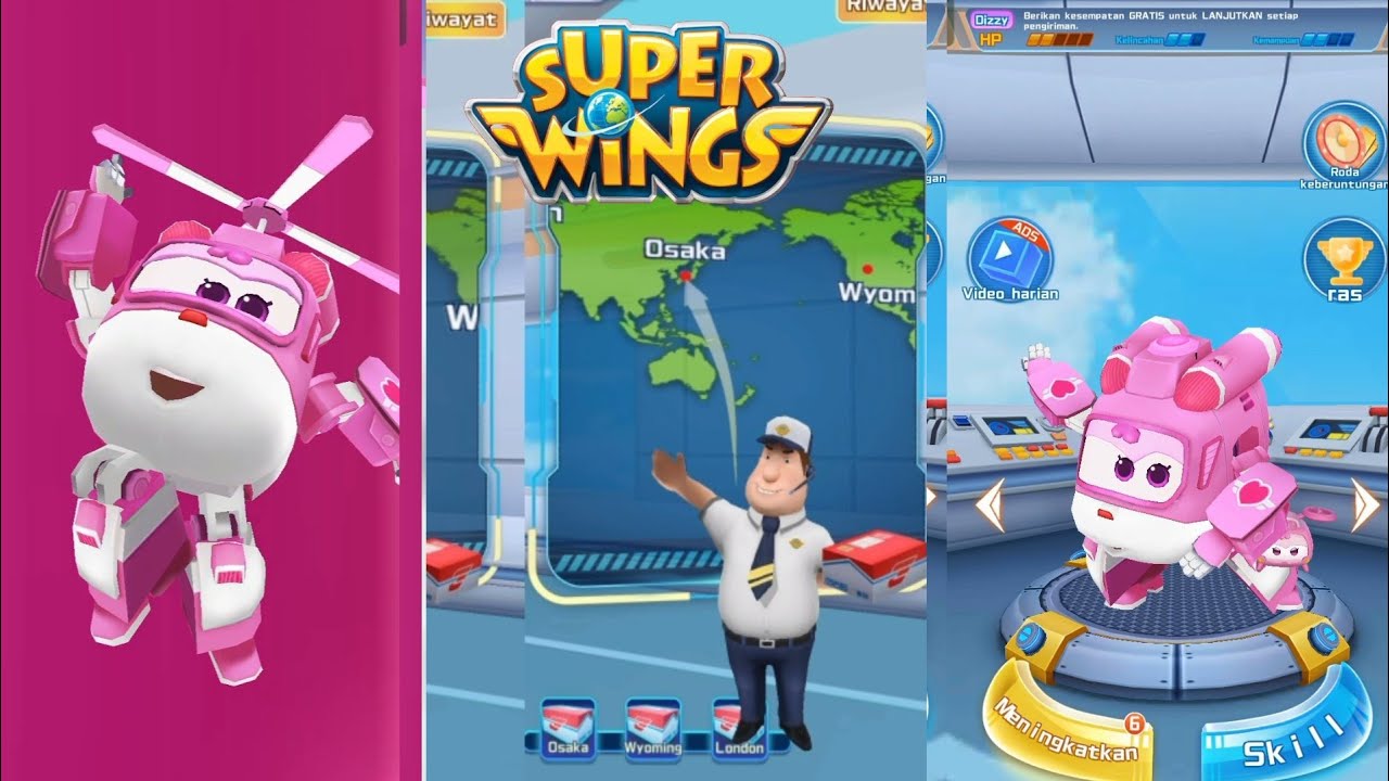 Super wings: jett run | dizzy send package to Osaka Japan Season #69 ...