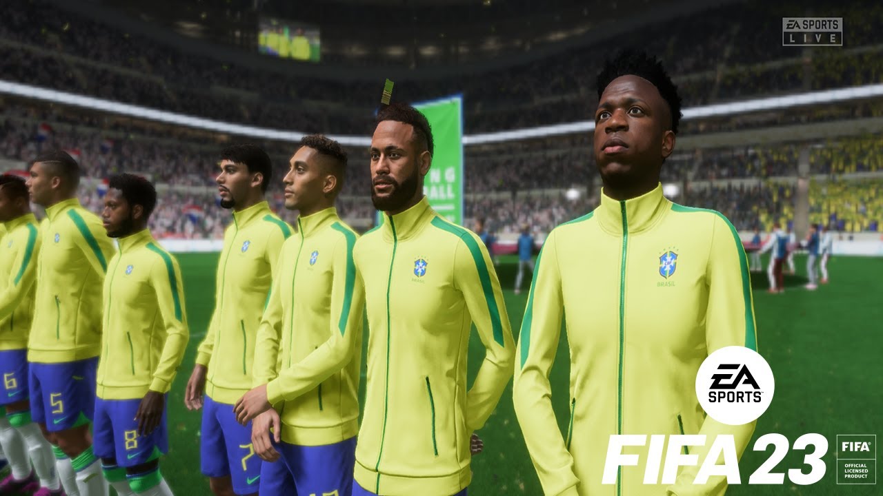 FIFA 23 Brasil vs Espanha Copa do Mundo Qatar 2022 - Final / Gameplay ...