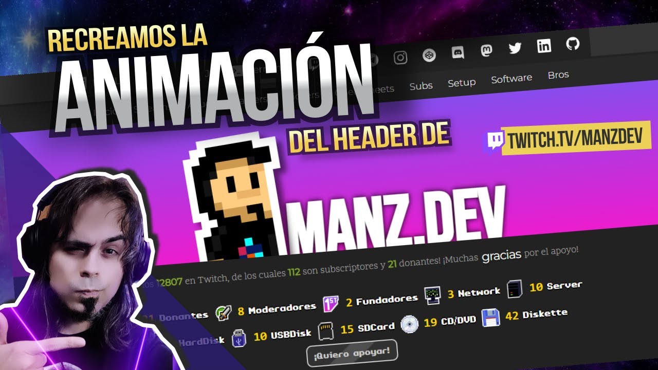 CÓMO hacer la ANIMACIÓN del header de Manz.dev - YouTube