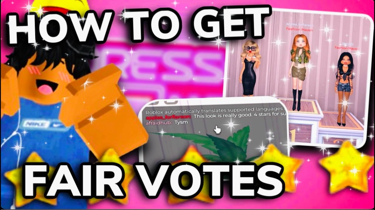 How To *GET FAIR VOTES* in DRESS TO IMPRESS | Get The Stars You Deserve ...