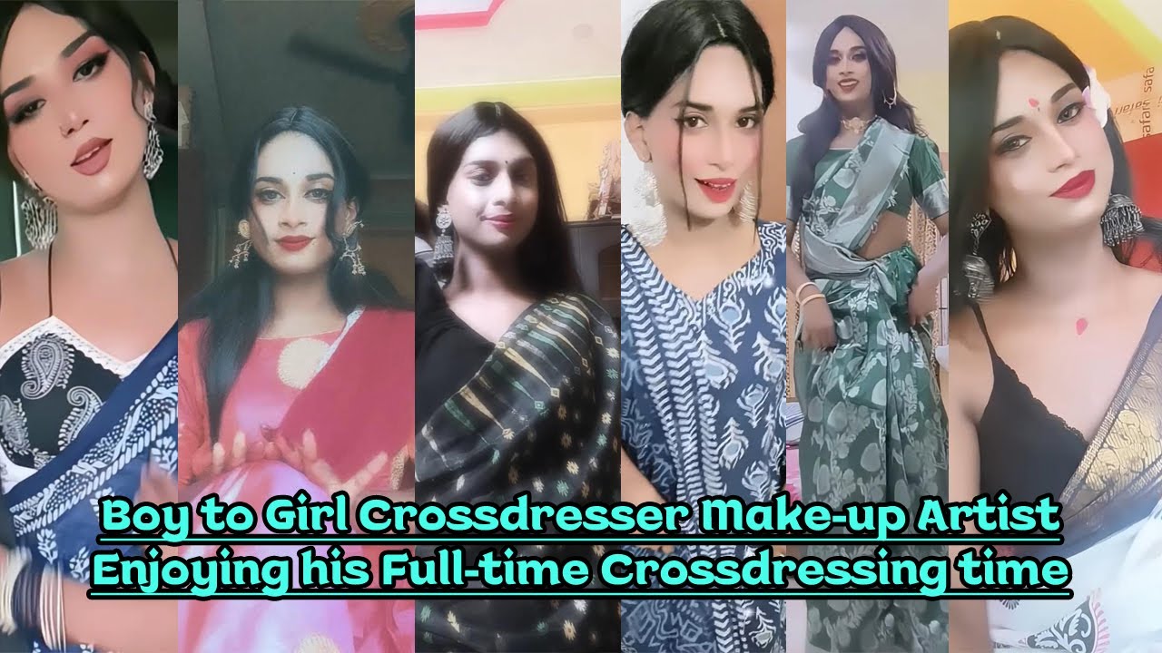 Boy to Girl Crossdresser Makeup artist Loving his CD life - YouTube