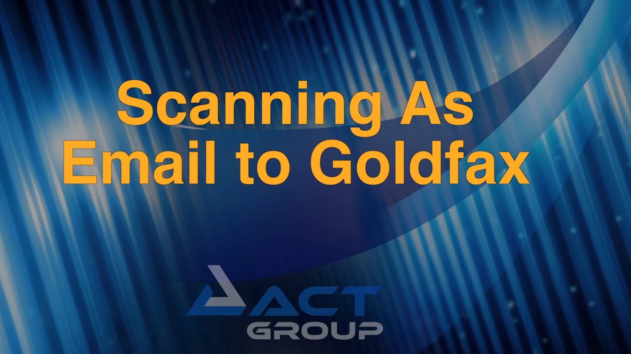 Scanning as an Email to Goldfax on a Ricoh MFP - YouTube