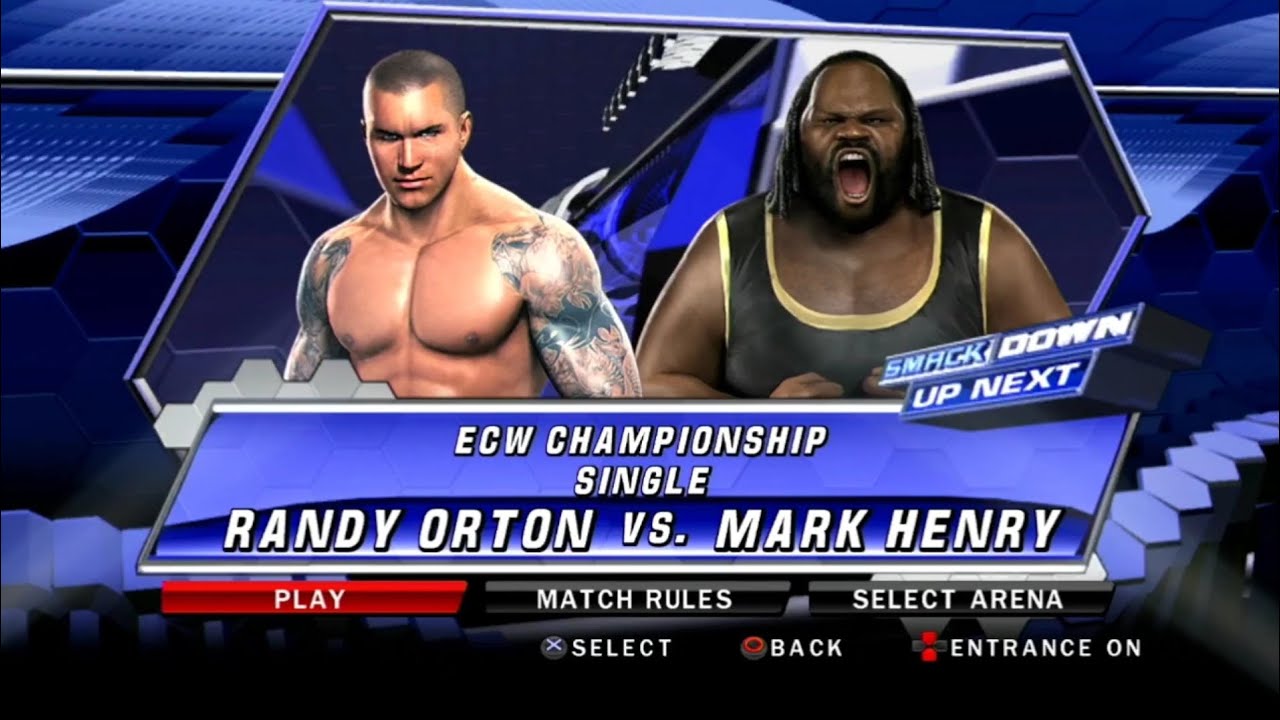 WWE Smackdown vs. Raw 2010 - Randy Orton vs. Mark Henry - YouTube