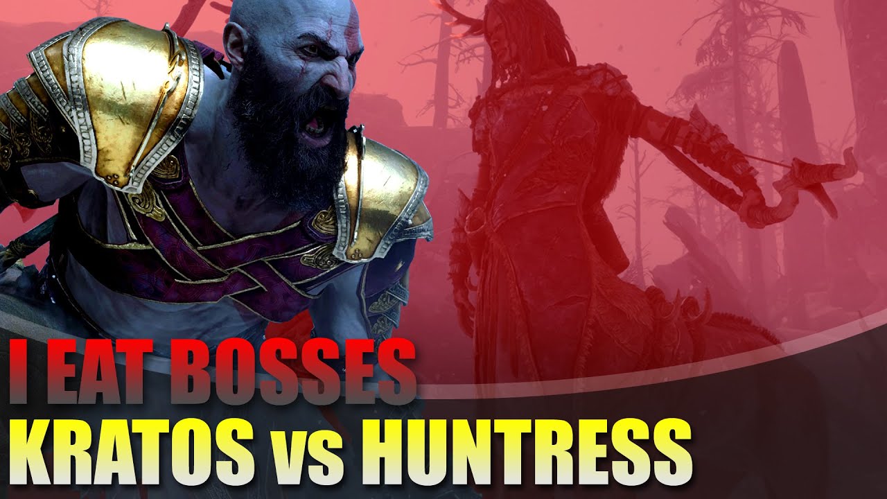 God of War Ragnarok - Kratos Vs The Huntress - GMGOW - YouTube
