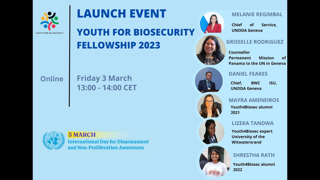 Youth for Biosecurity Fellowship 2023 - Launch event - March 2023 - YouTube