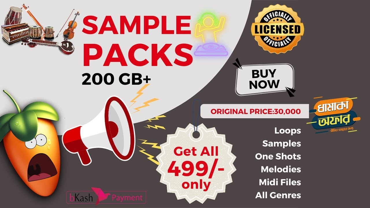 200 GB Mega Sample Pack With FLP - YouTube