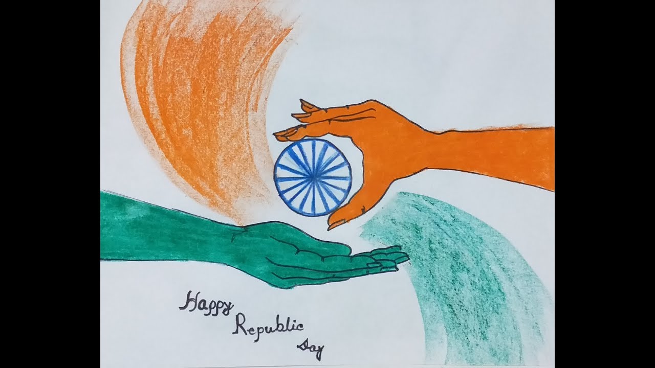 Republic day drawing/How to draw 26 January Republic day - YouTube