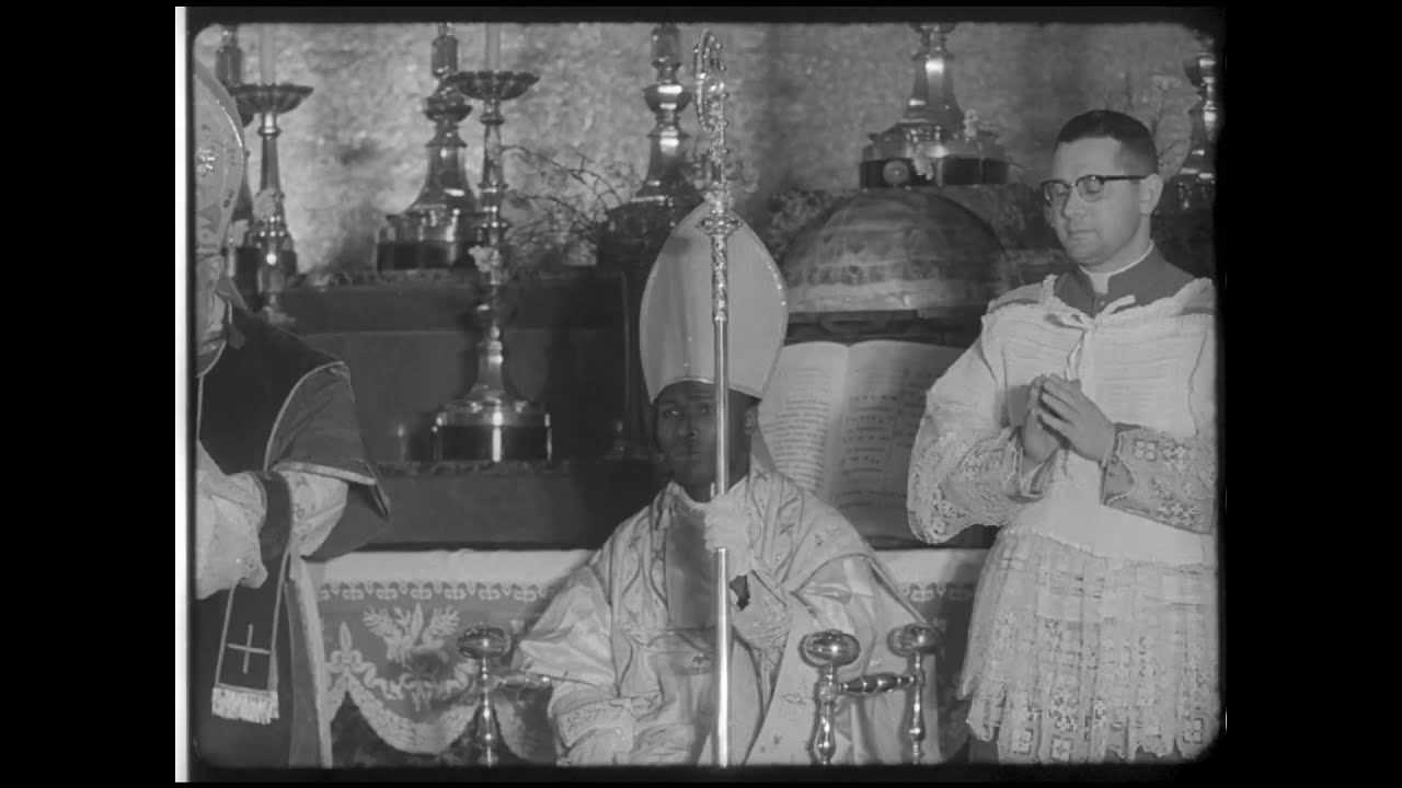 Bernardin Gantin of Benin Ordained Bishop (1957) - YouTube