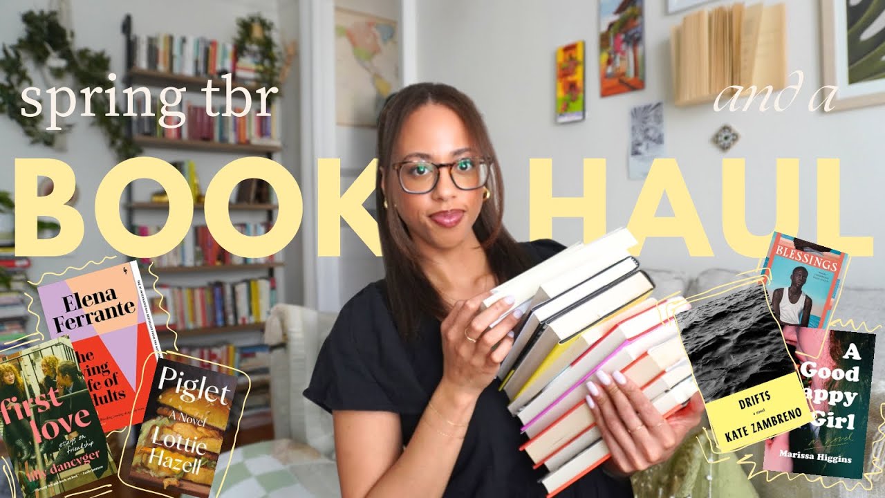 spring tbr and a very tall book haul - YouTube