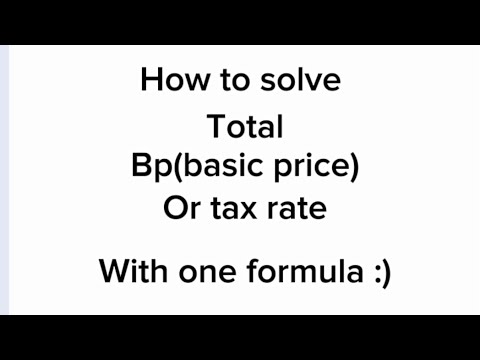 How to solve total, basic price(original price), and tax rate with one ...