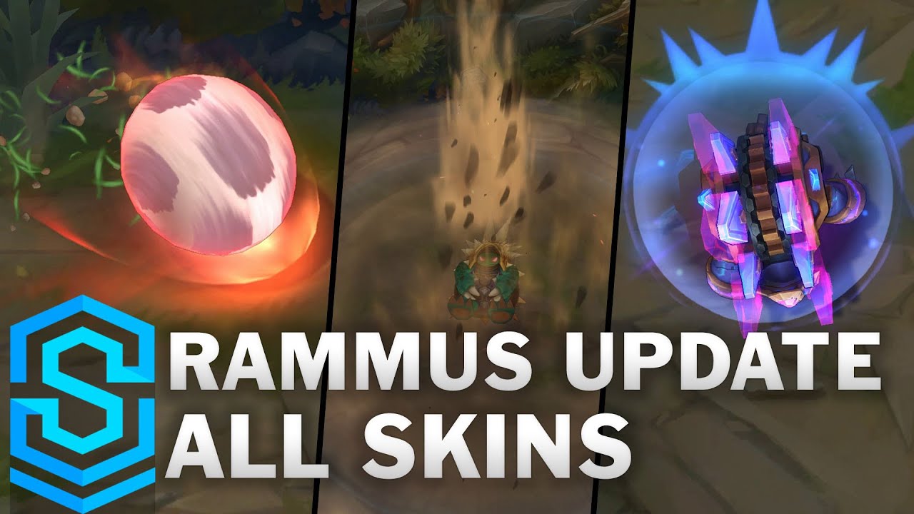 Rammus Update | All Skins | Rammus Rework and VFX Update | League Of ...