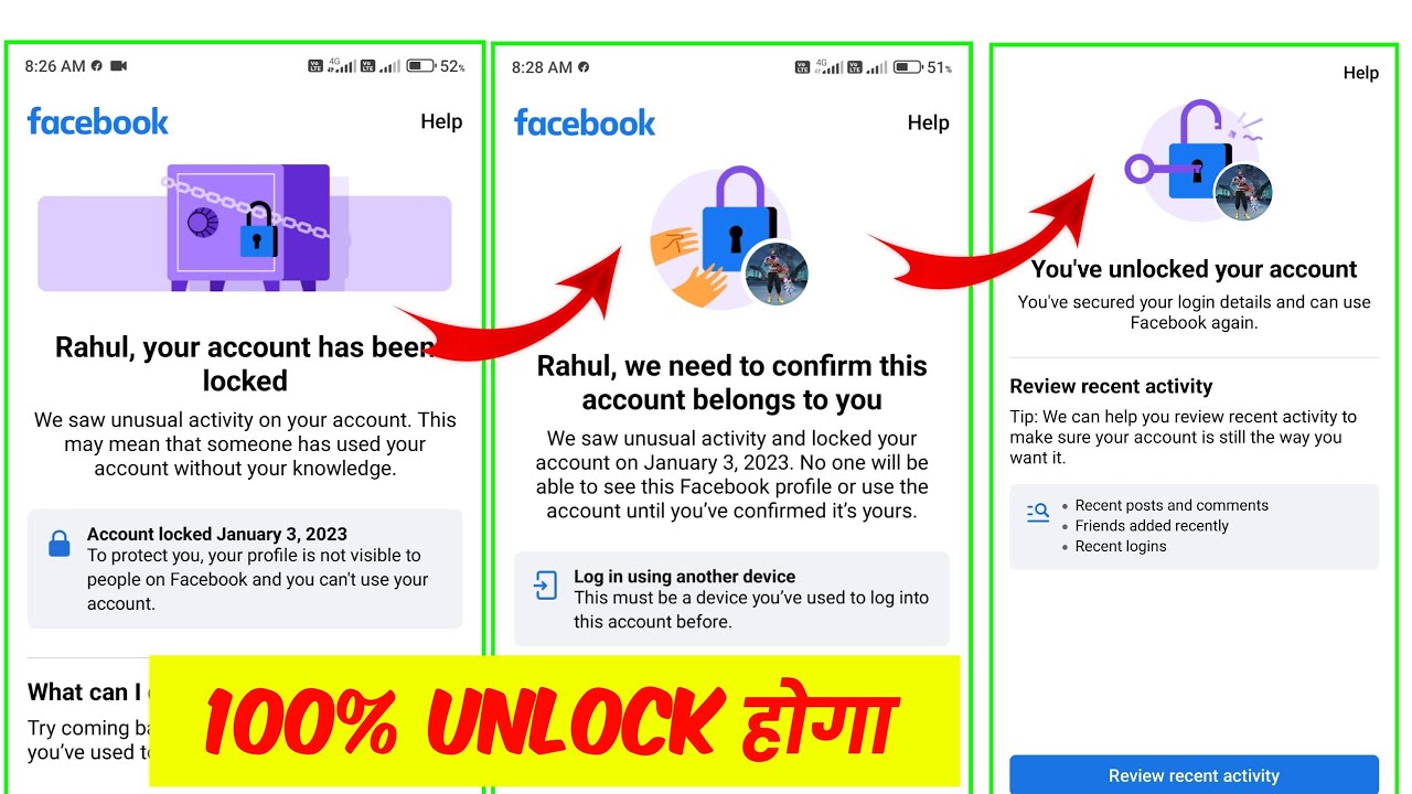 facebook account unlock kaise kare real trick 2023 | My facebook ...