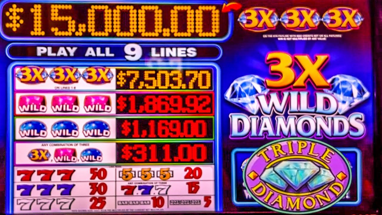 3X Wild Diamonds * Triple Diamond 3 Reel Slots - YouTube