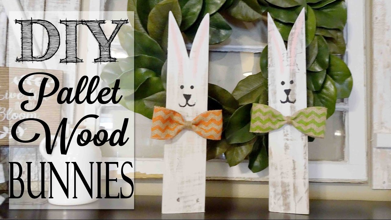 DIY Pallet Wood Bunnies - YouTube
