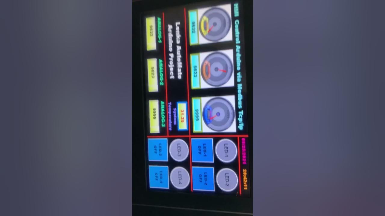 Arduino TCP/IP Modbus SCADA & DELTA HMI Together - YouTube