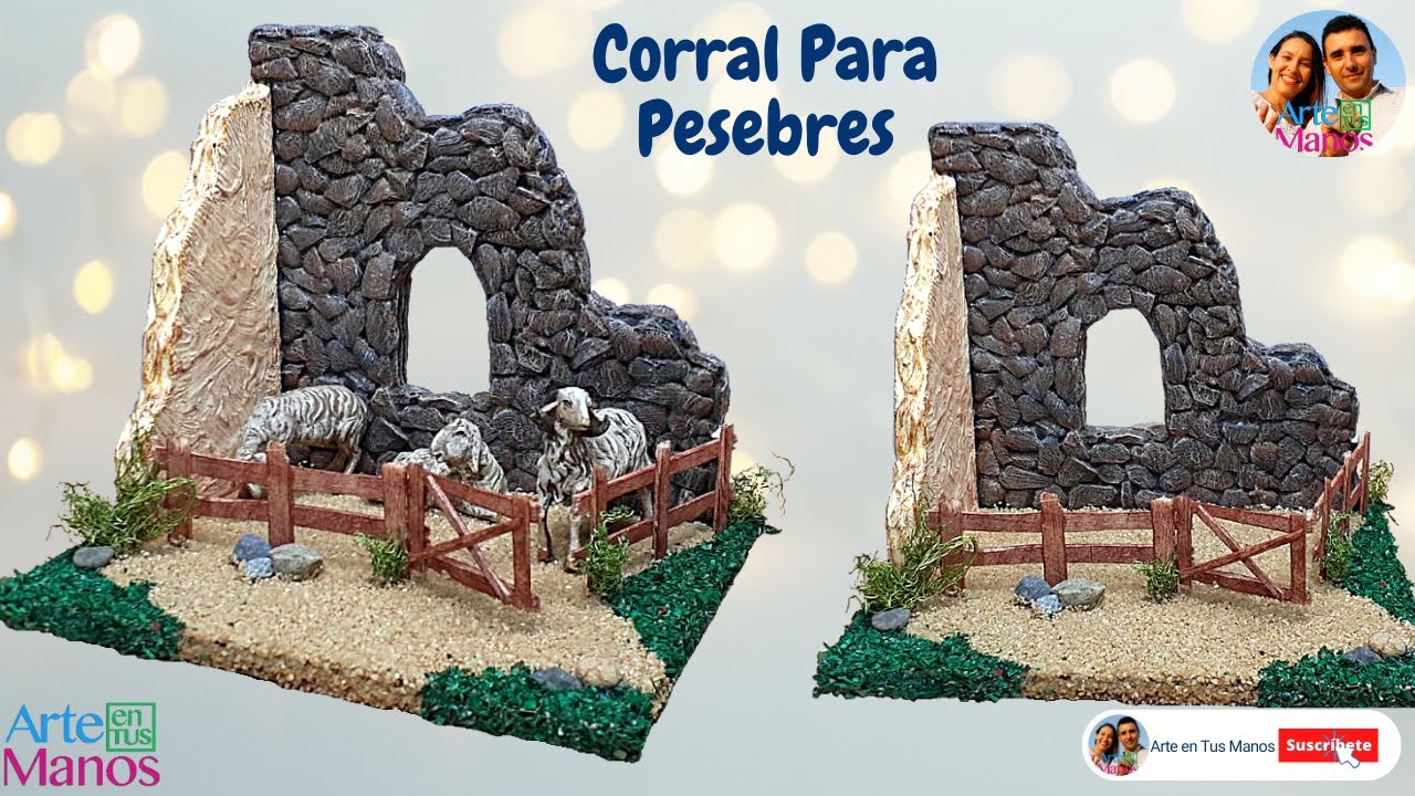 🔴Cómo Hacer CORRALES Para Pesebres, Belenes, Maquetas, FÁCIL Con Arte ...