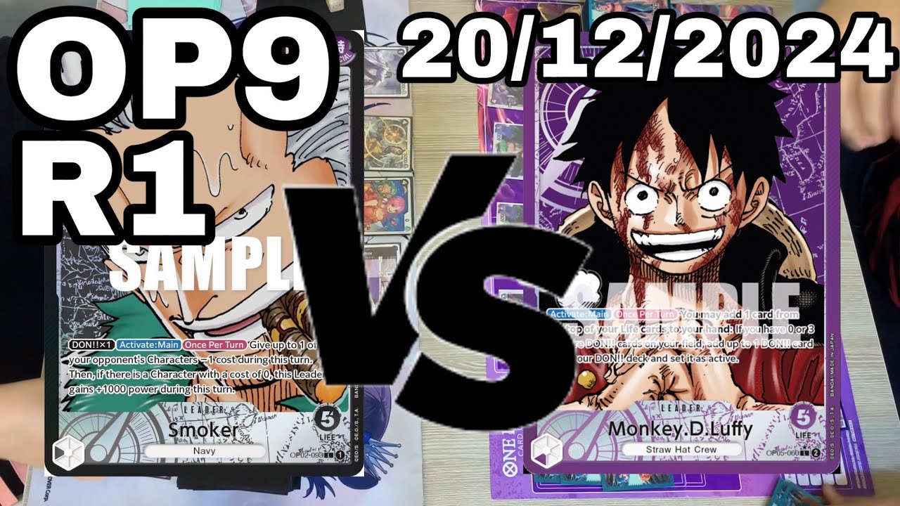 OP9 B Smoker vs P Luffy R1 | One Piece TCG Gameplay - YouTube