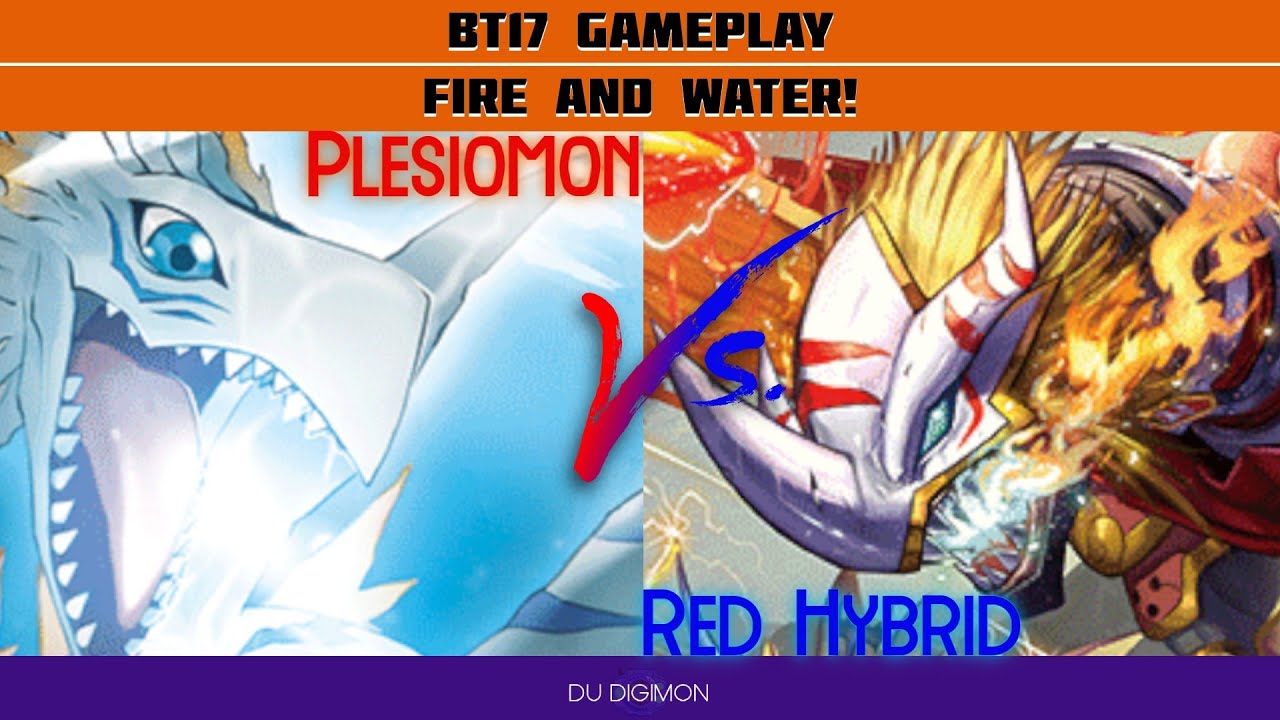Digimon TCG BT17 MATCH // Plesiomon vs Red Hybrid // Fire and Water ...