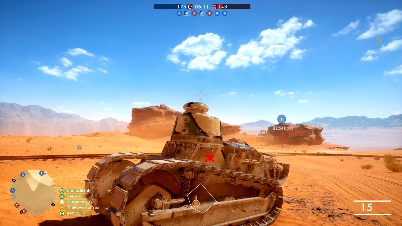 Battlefield 1 Mini Tank Multiplayer Gameplay - YouTube