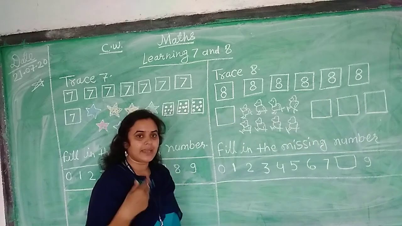 Class KG-1 Subject-Maths (Learning 7 and 8) - YouTube