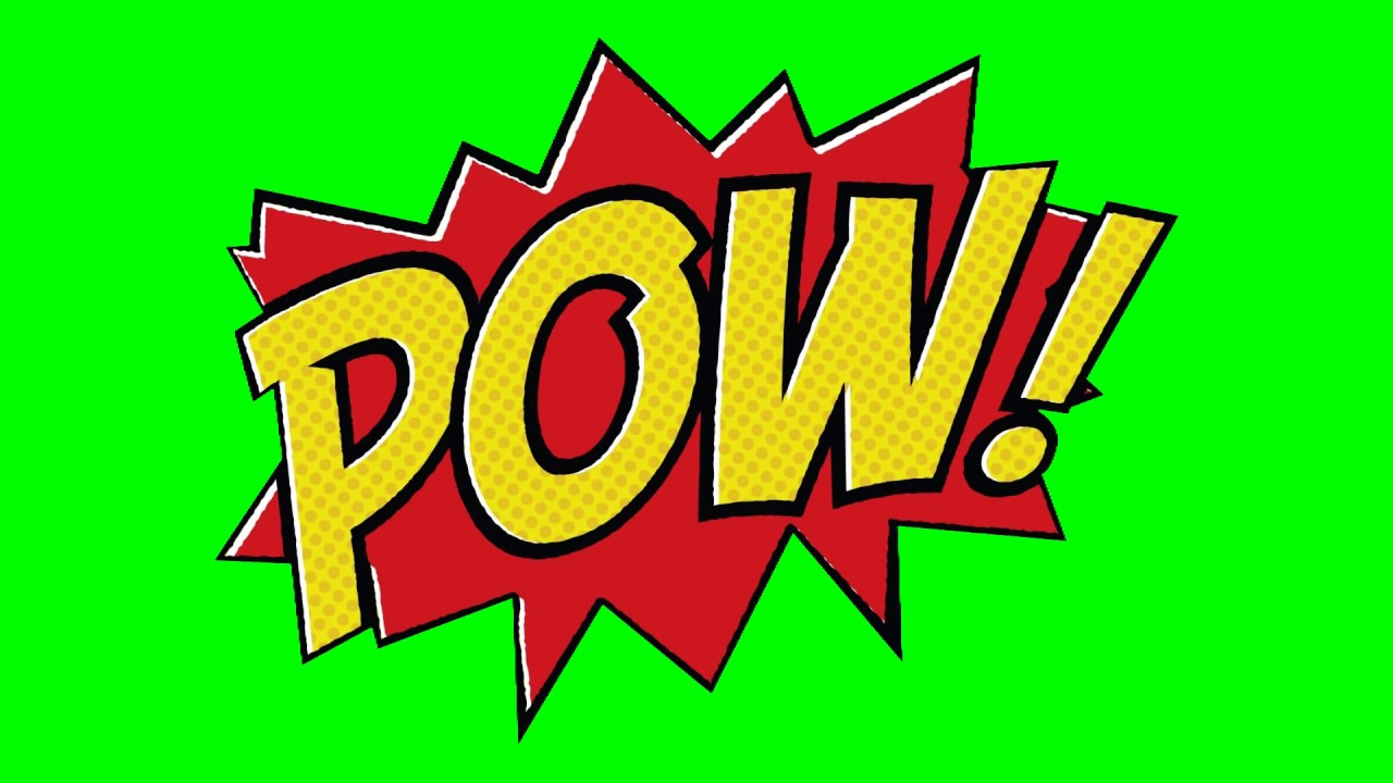 Comic Book Pow - Animation (green screen) - YouTube