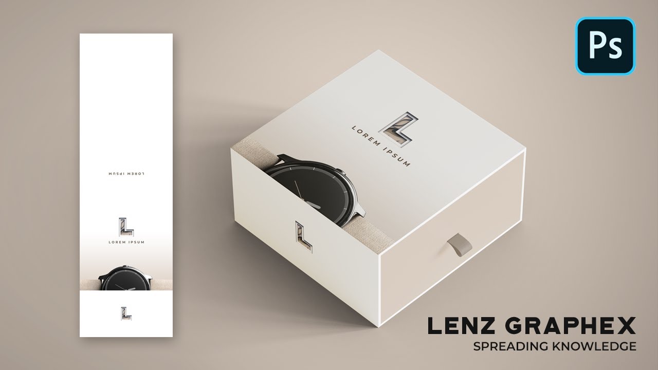 How to make a Simple and Minimal Wrist Watch Packaging Design and Apply ...