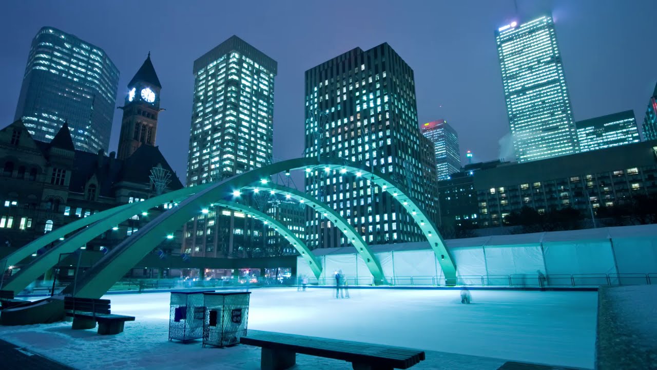 Skating At Nathan Philips Square - YouTube