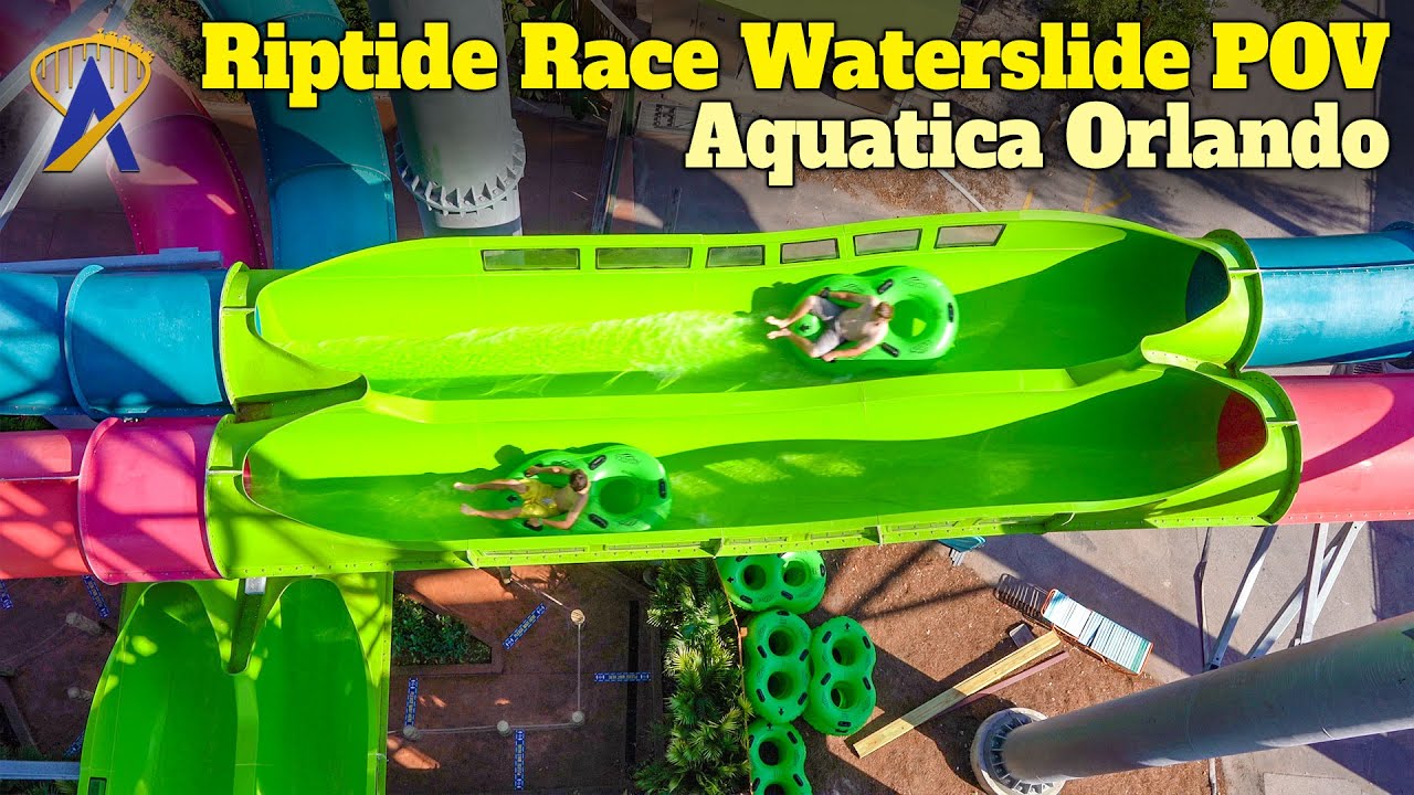 Riptide Race Waterslide POV At Aquatica Orlando - YouTube
