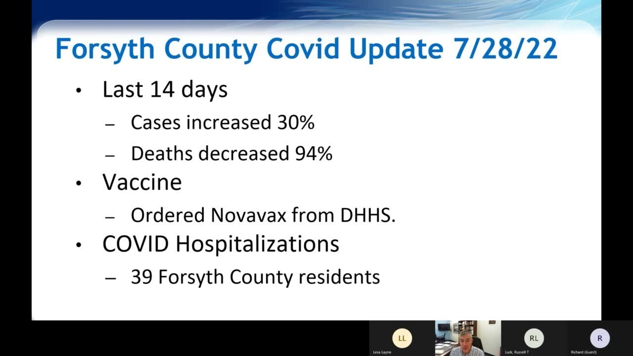 WATCH NOW: Forsyth health director Joshua Swift offers COVID update ...