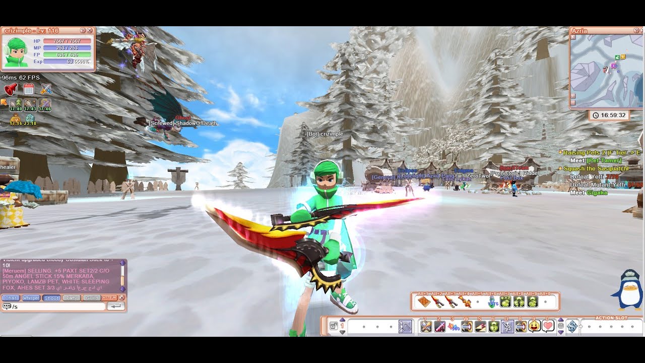 Flyff universe - Blade lvl 116 mobber using bloody sword - YouTube