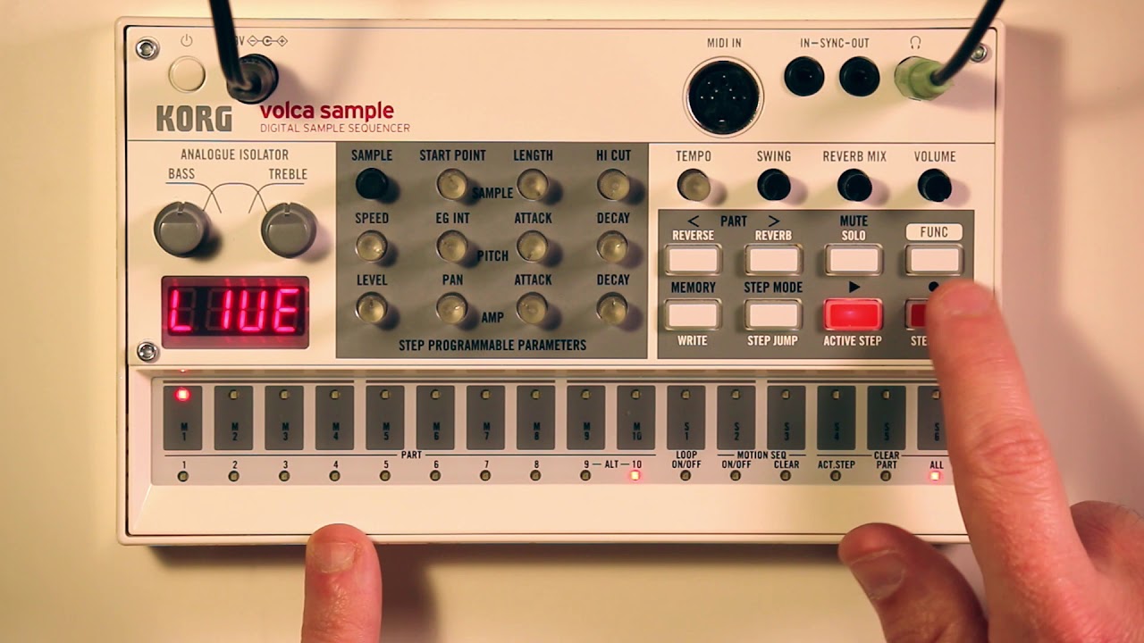 1 Volca Sample - Getting Started, using Live Record mode - YouTube