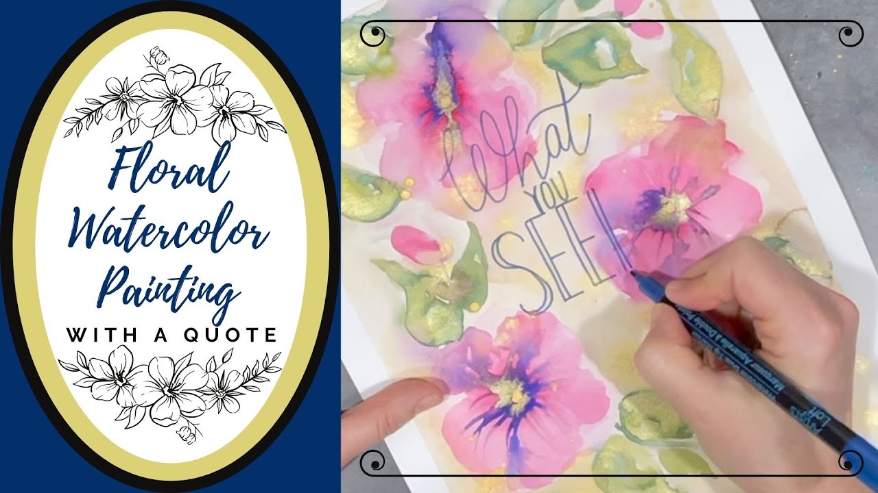 Watercolor Flower Saying Floral Watercolor Quote Print Jordy