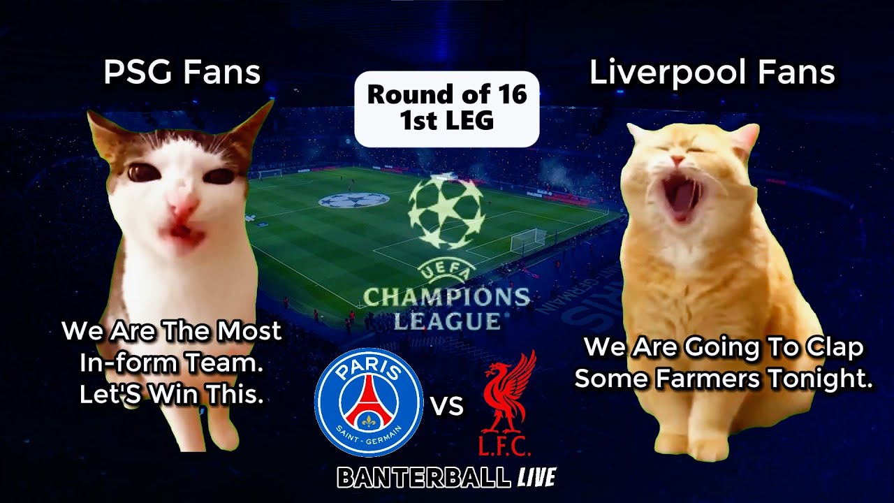 PSG 0-1 LIVERPOOL | Cat Memes Highlights | Round of 16 -1st leg UCL ...