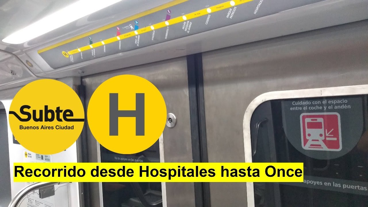 Subte Línea H, recorrido desde Hospitales hasta Once - Alstom serie 300 ...